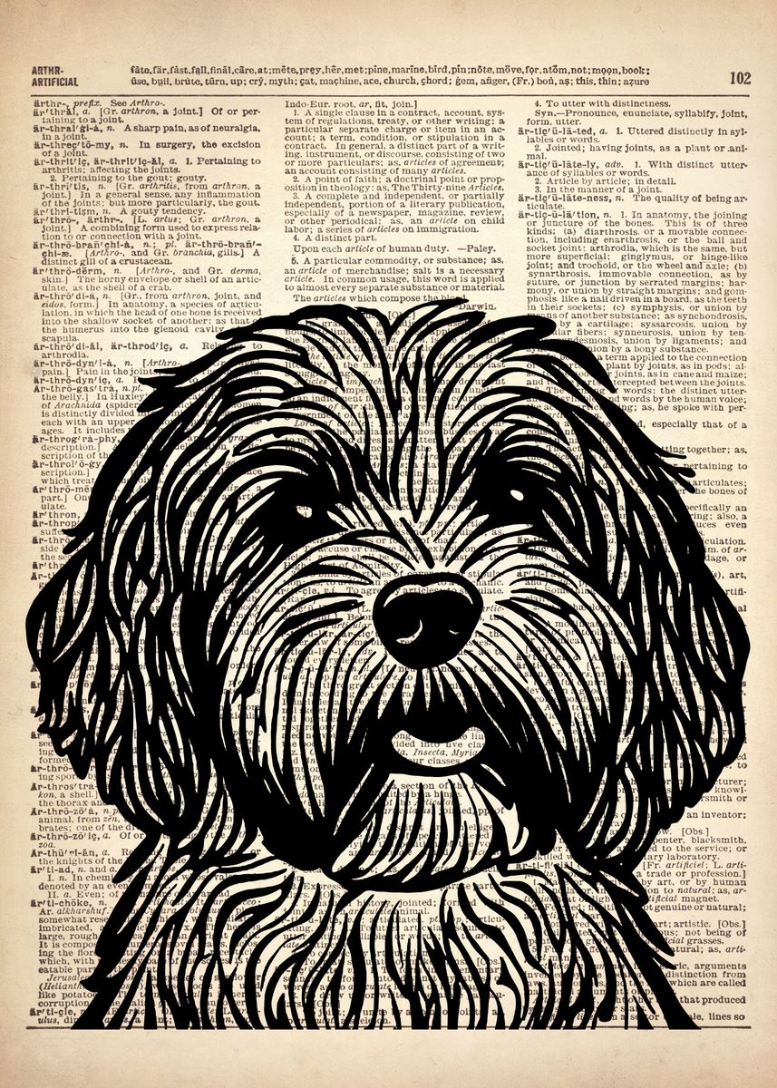 'Cockapoo dog art' Poster, picture, metal print, paint by Art popop ...