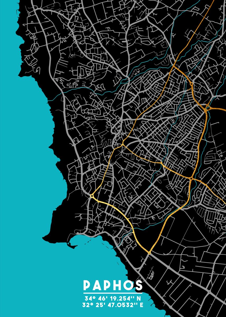 'Paphos Cyprus' Poster, picture, metal print, paint by Clayborne Frank ...