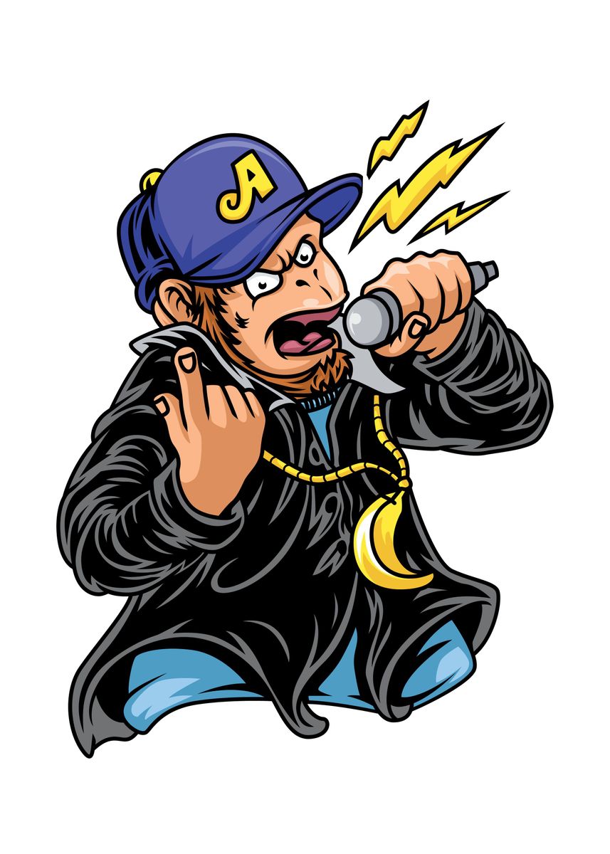 'Rap Monkey 01' Poster, picture, metal print, paint by hendra pratama ...