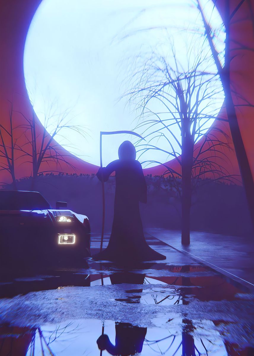 'Grim Reaper Ghost Art' Poster, picture, metal print, paint by Lunaxys ...