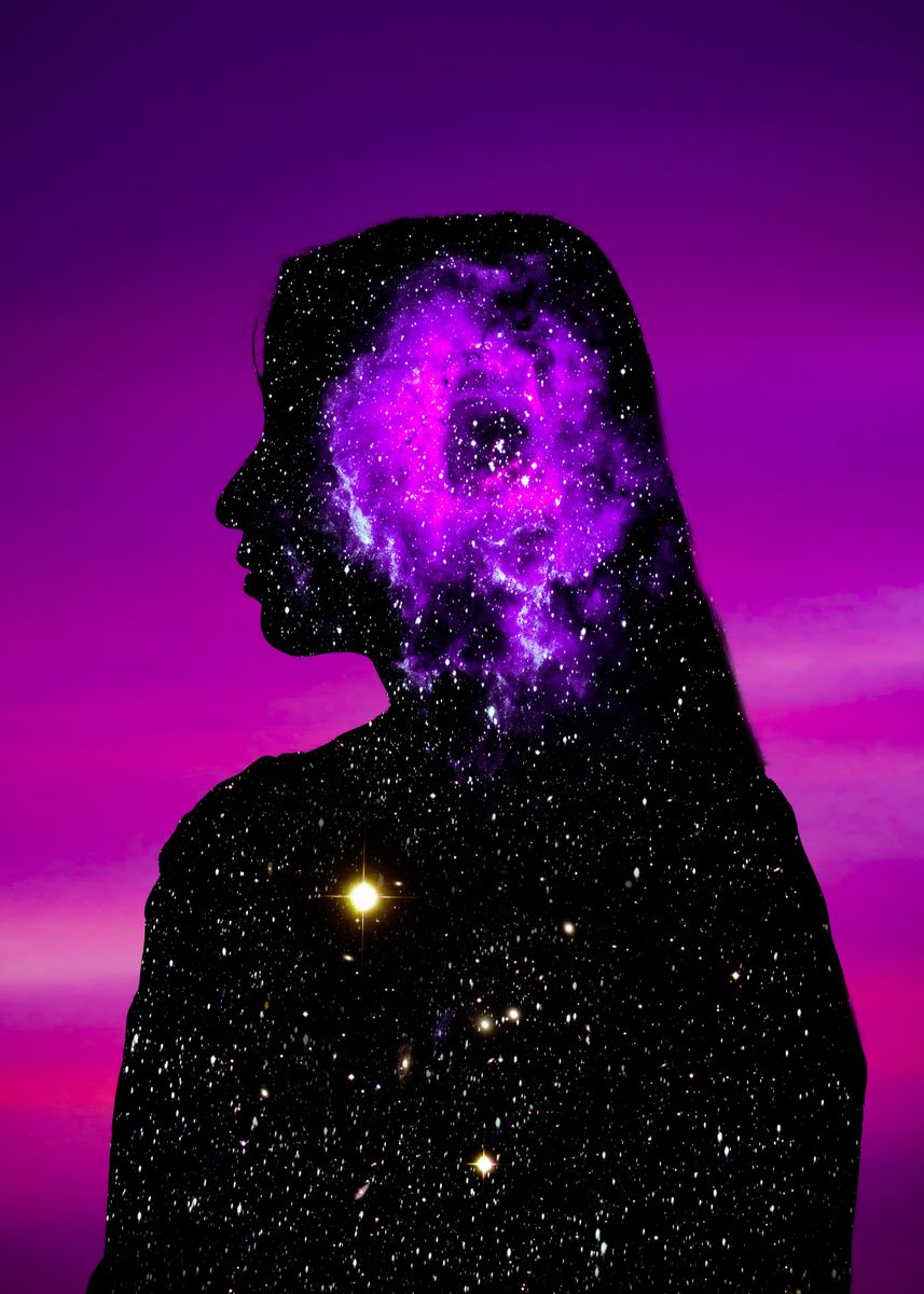 'Cosmic girl' Poster by Yasmine psd | Displate