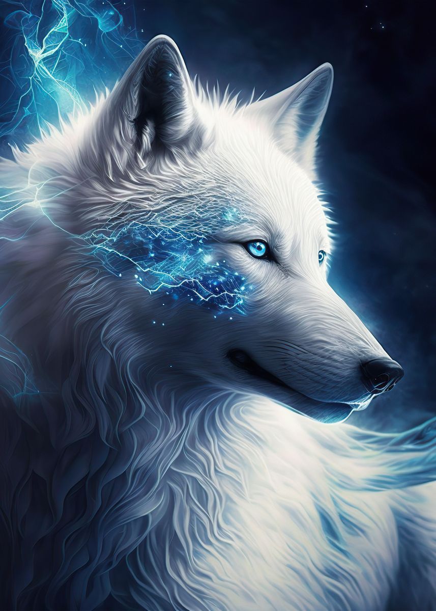 'Ghost Wolf' Poster, picture, metal print, paint by Chloe Connelly ...
