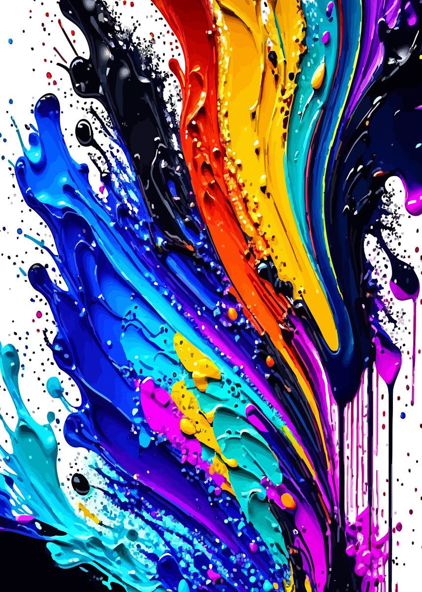 'Splatter paint' Poster, picture, metal print, paint by Selja Cute ...