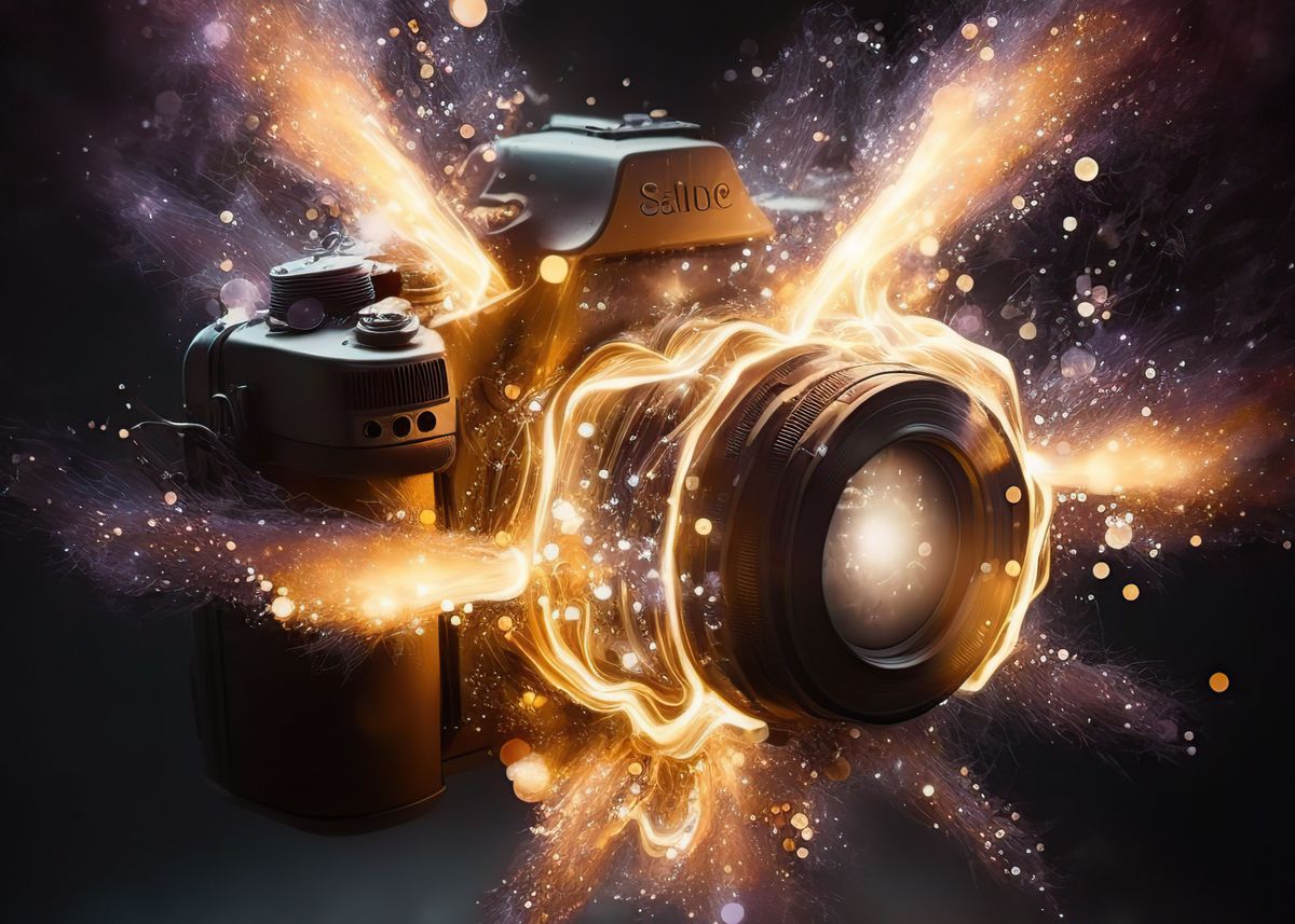 'Camera fire' Poster by Raheel Hollis | Displate