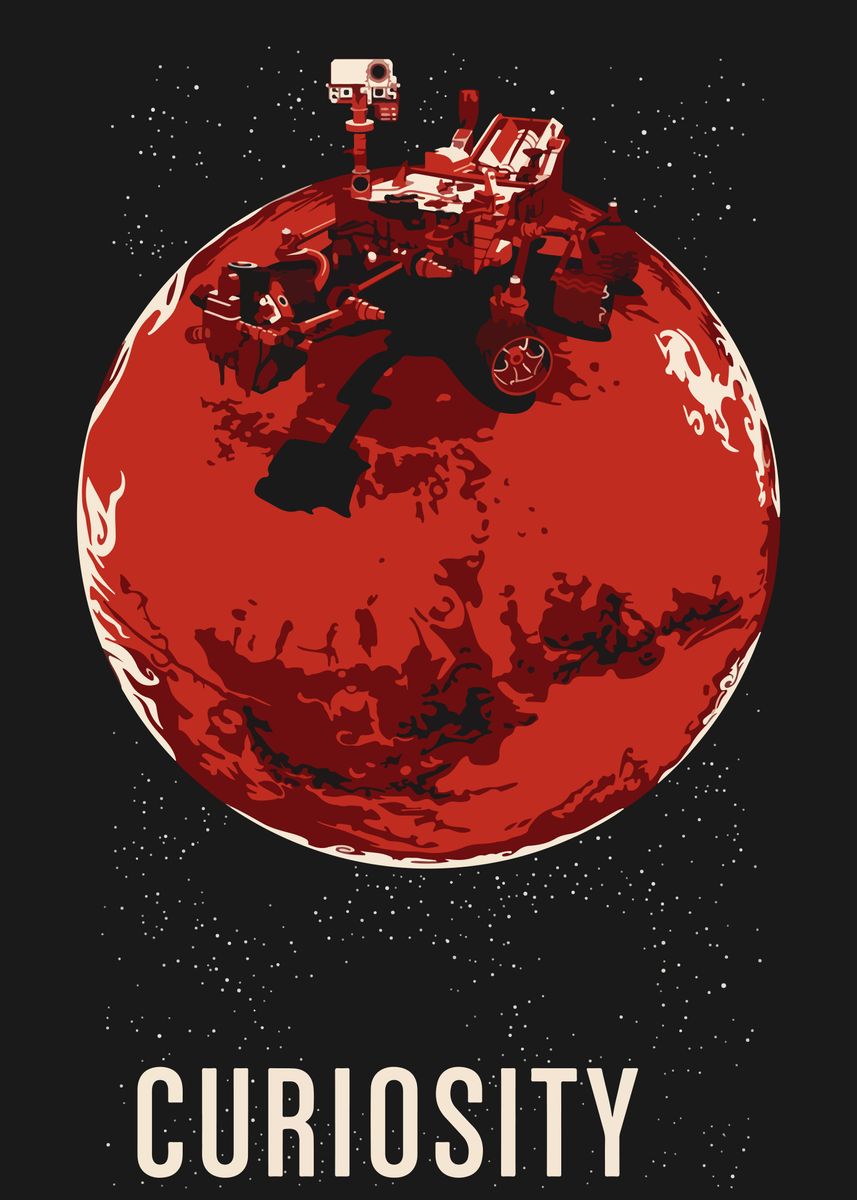 'Travel retro mars' Poster, picture, metal print, paint by Addolf ...