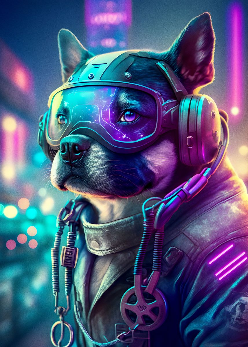 'Pat Dog' Poster, picture, metal print, paint by Elz art | Displate