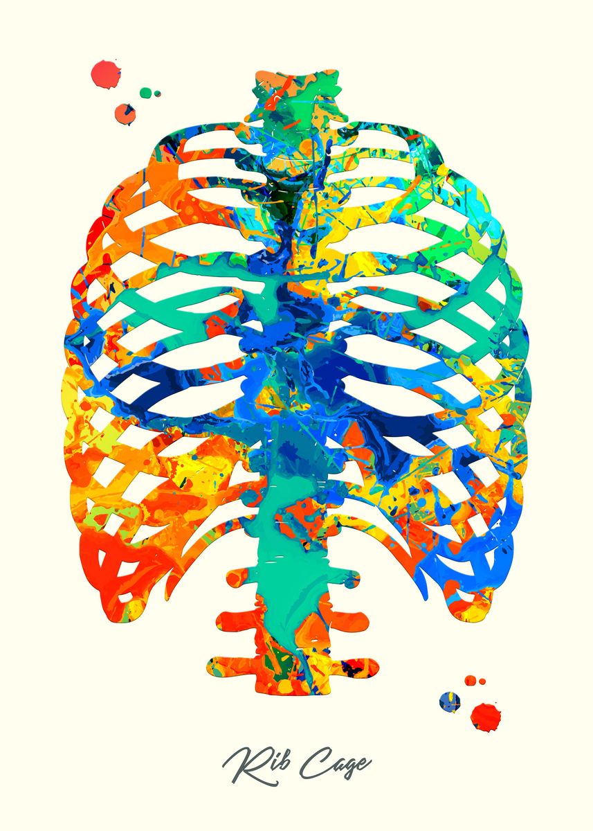 'Rib Cage' Poster, picture, metal print, paint by Vincent Vorce | Displate