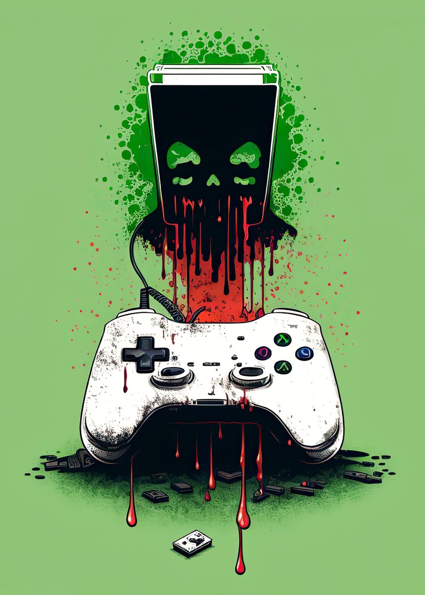 'Game over' Poster, picture, metal print, paint by DorthyToy | Displate