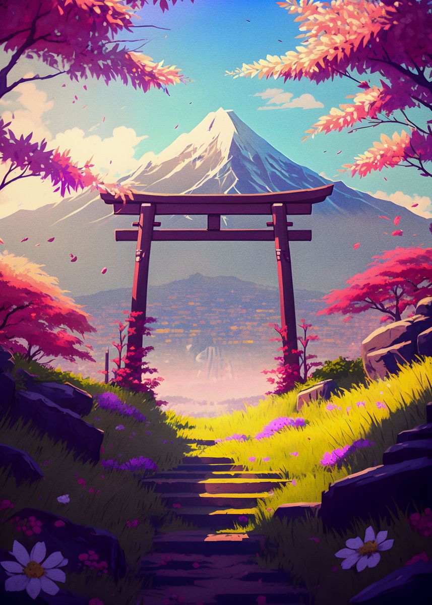 'Spring In japan' Poster, picture, metal print, paint by Muhammad Irsan ...