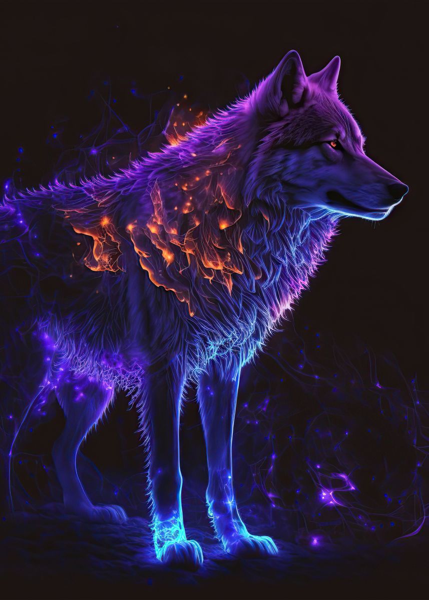 'Ghost Wolf' Poster, picture, metal print, paint by Chloe Connelly ...