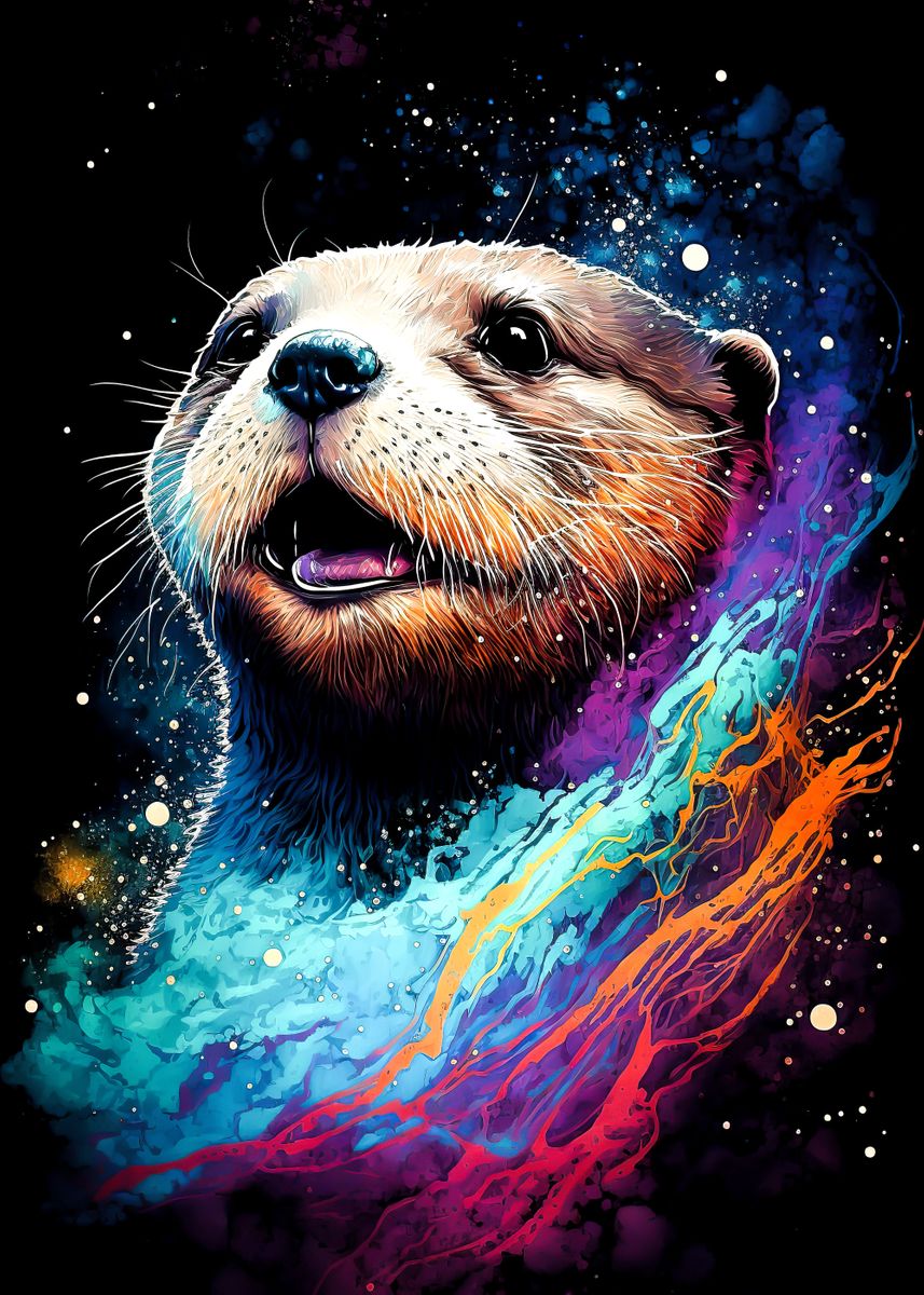 'Otter neon' Poster by paxtonronalda | Displate
