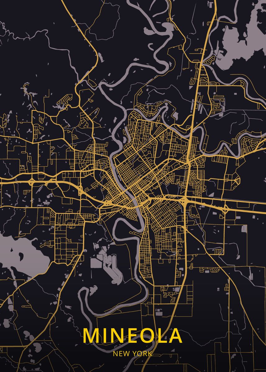 'MINEOLA' Poster, picture, metal print, paint by CRAFTSSSTUDIO | Displate