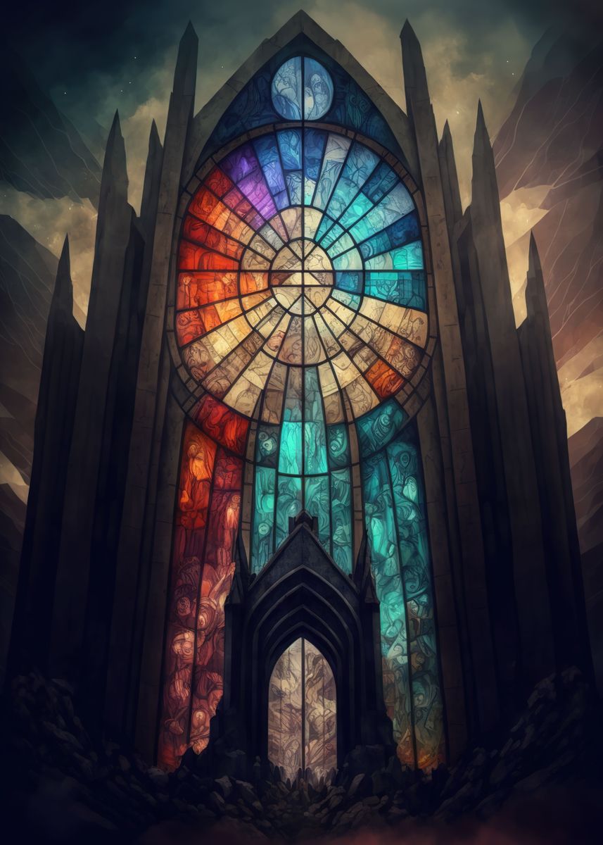 'cathedral ' Poster, picture, metal print, paint by MAD SPACE | Displate