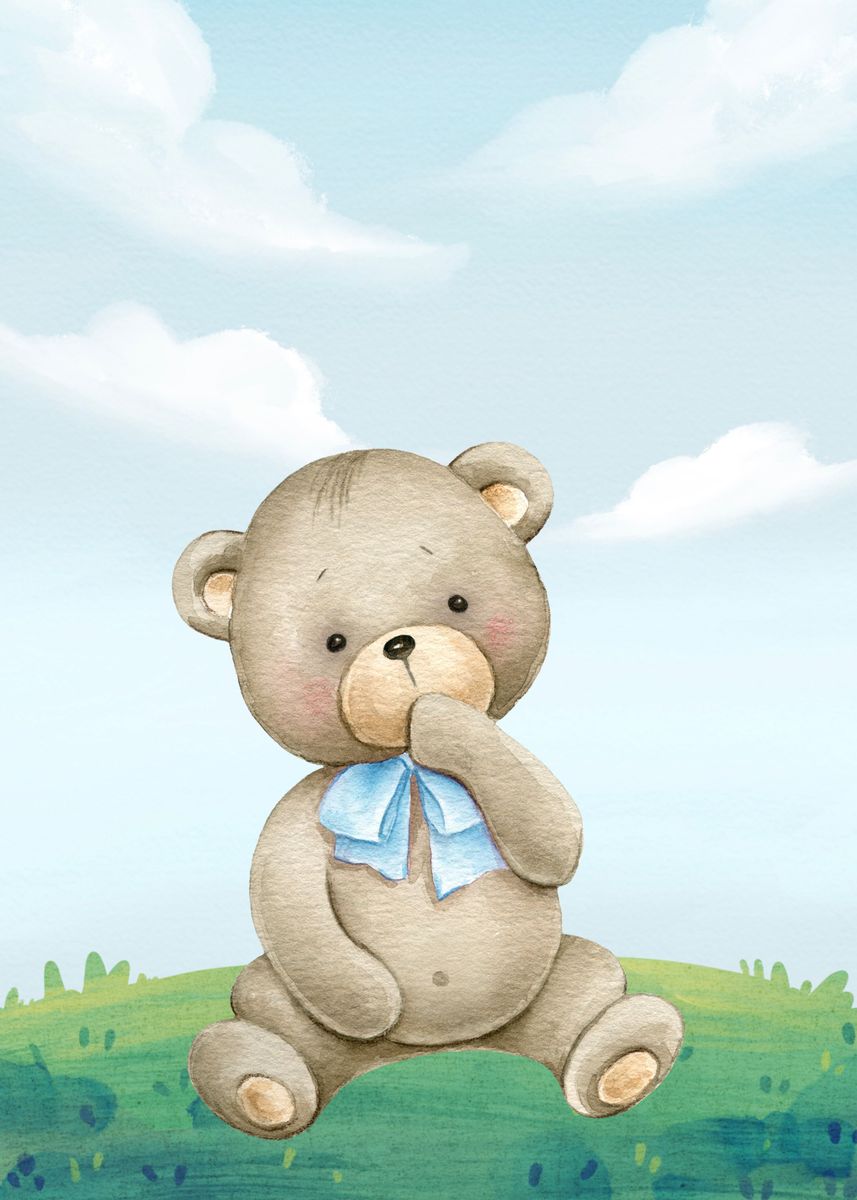 'Teddy Bear' Poster, picture, metal print, paint by Simply Artwork ...