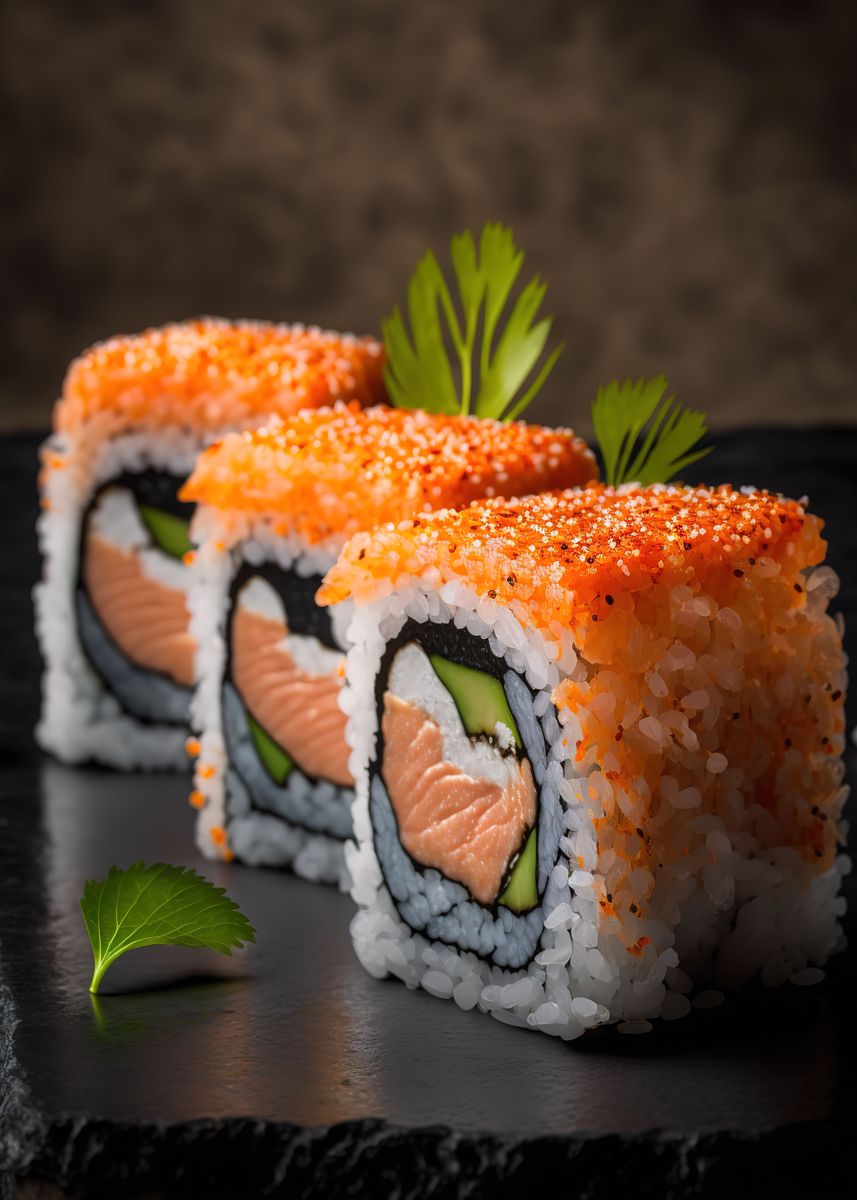 'sushi japan' Poster, picture, metal print, paint by Peter Li | Displate