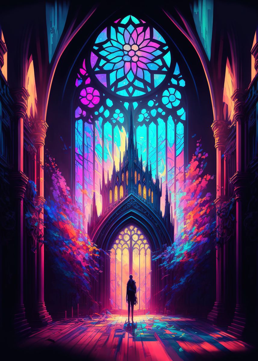 'cathedral ' Poster, picture, metal print, paint by MAD SPACE | Displate
