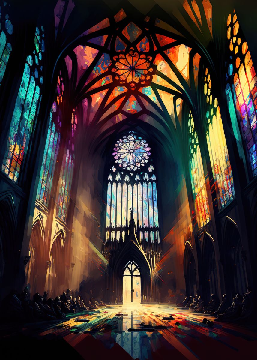 'cathedral ' Poster, picture, metal print, paint by MAD SPACE | Displate