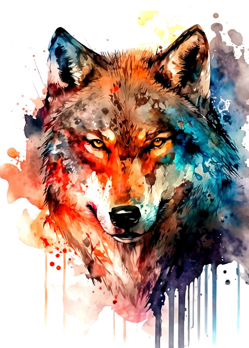 'Wolf' Poster, picture, metal print, paint by set more | Displate