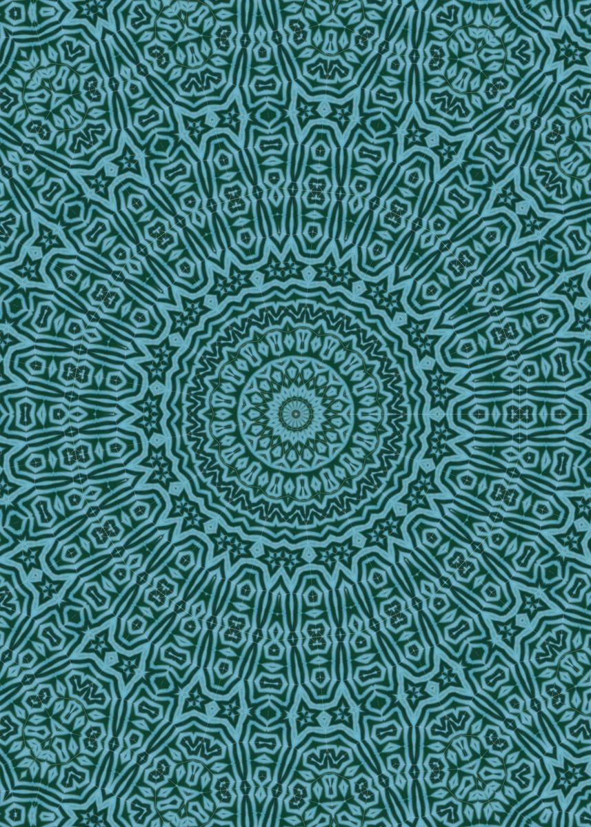 'Emerald Kaleidoscope 7' Poster, picture, metal print, paint by Edy Art ...