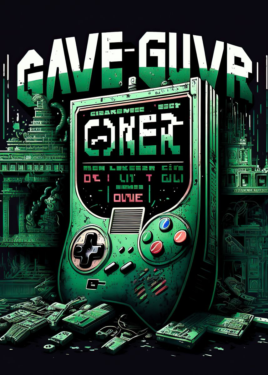 'Game over' Poster, picture, metal print, paint by DorthyToy | Displate