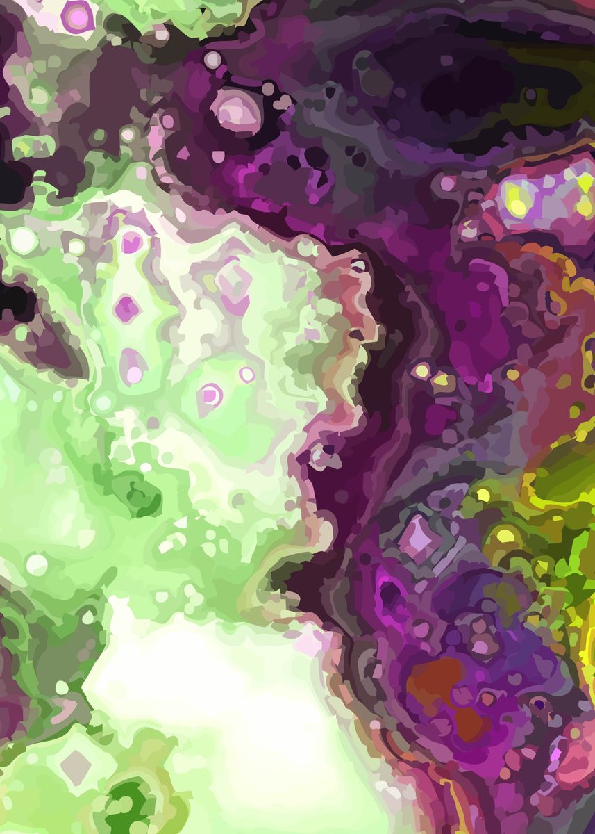 'Acrylic Abstract' Poster by Selja Myndir | Displate