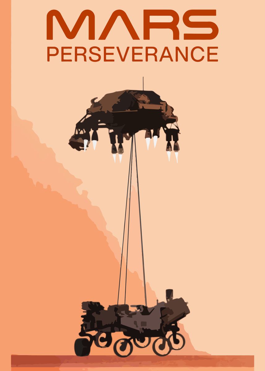 'retro mars' Poster, picture, metal print, paint by Addolf Binecklli ...