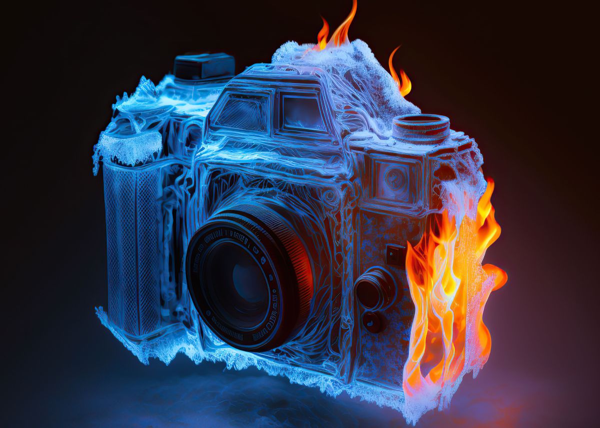 'Camera fire ' Poster by Raheel Hollis | Displate