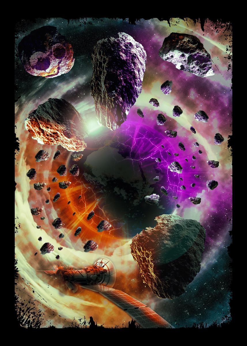 'Space Galaxy Planets' Poster, picture, metal print, paint by ...