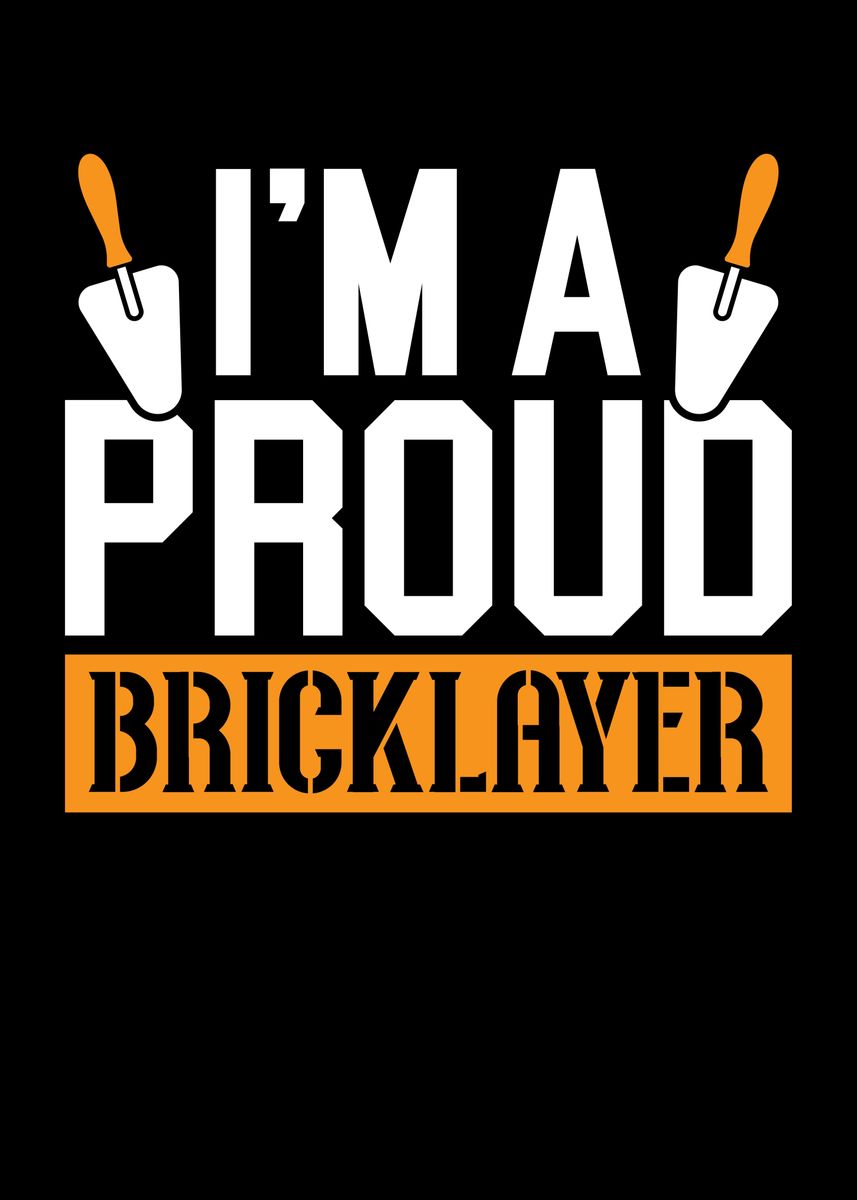 'Bricklayer' Poster, picture, metal print, paint by NAO | Displate