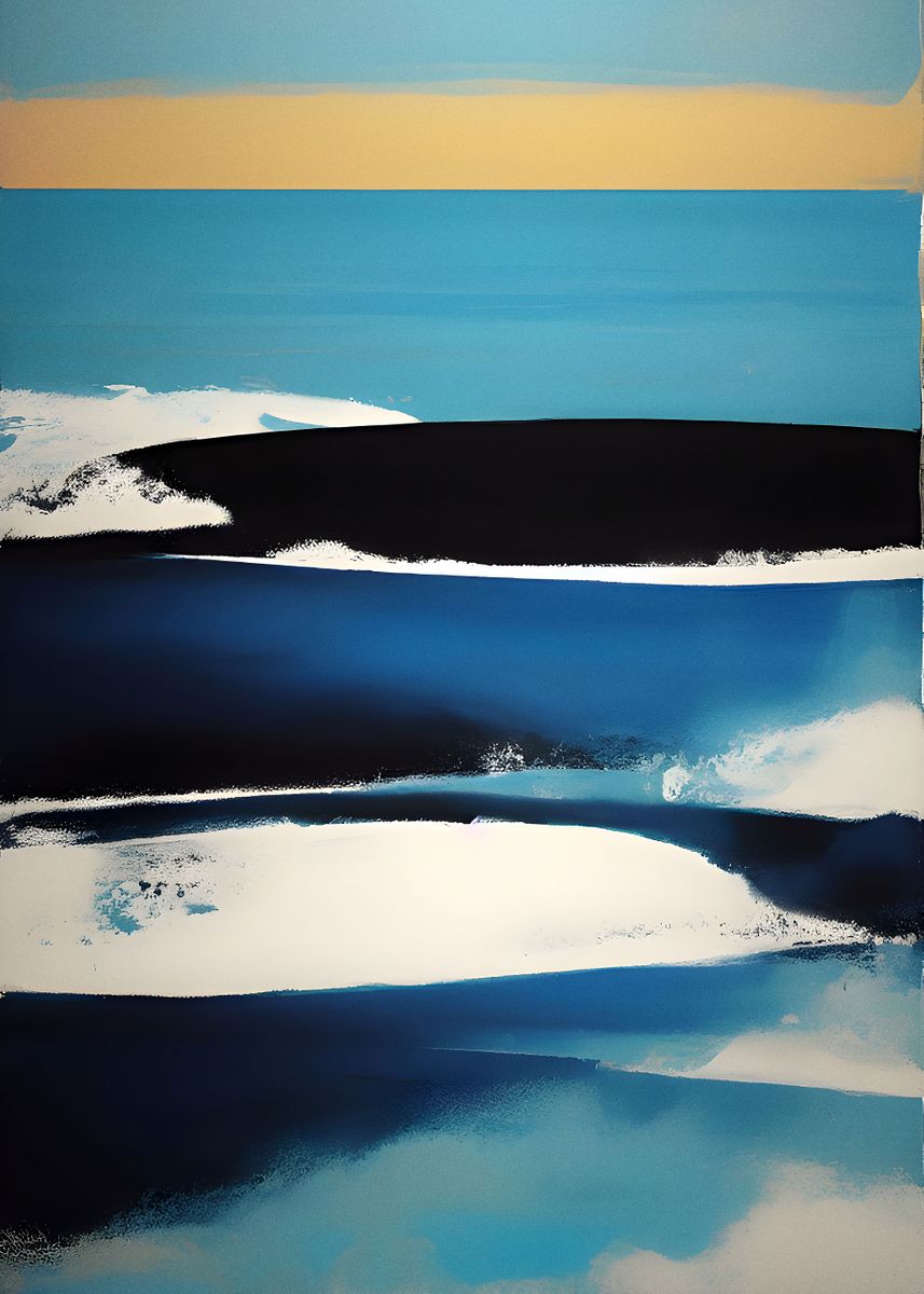 'Radiant Ocean Painting' Poster, picture, metal print, paint by ...