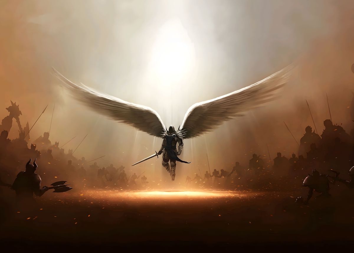 'Angel Whit Sword' Poster by Willem Amantis | Displate