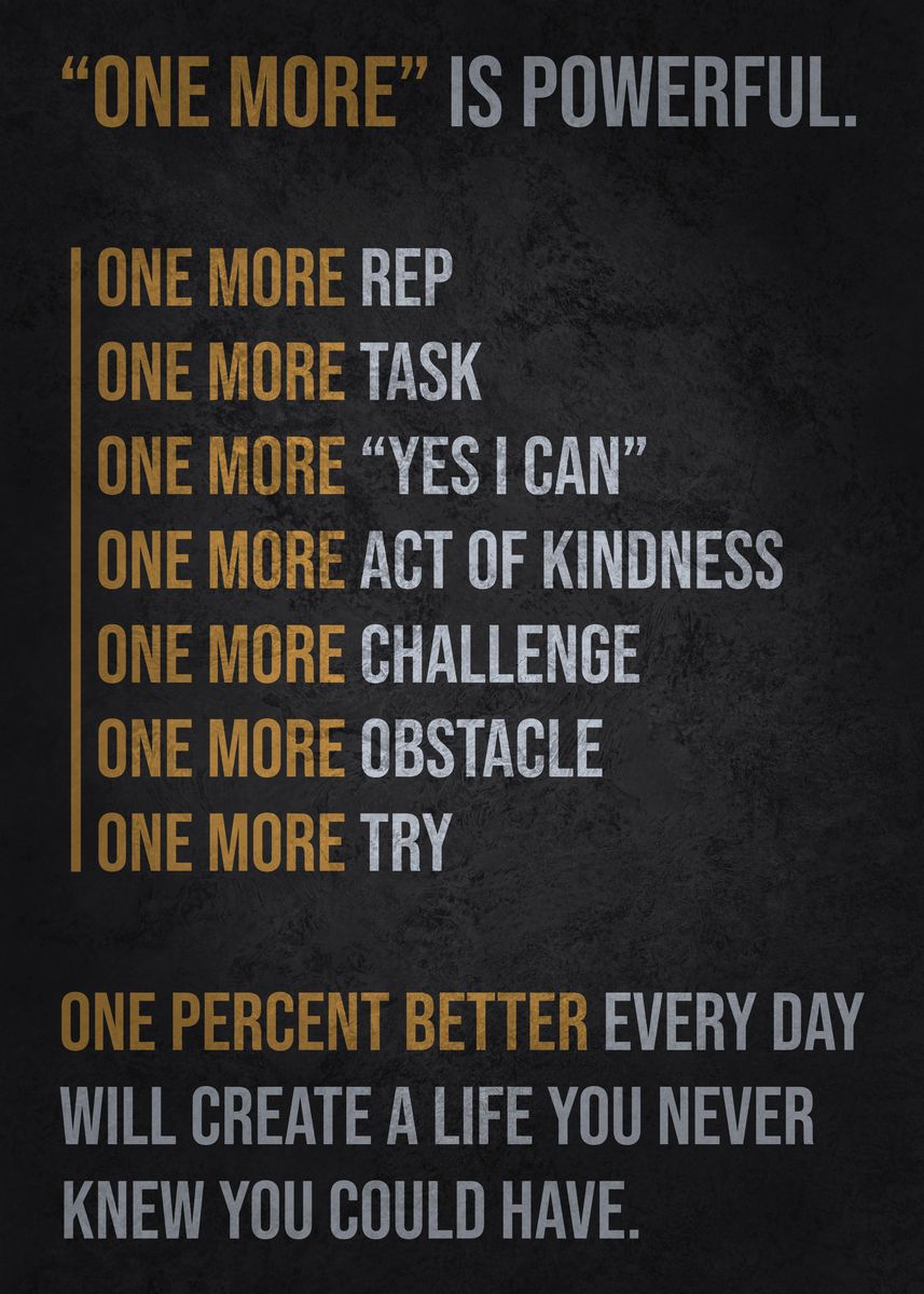 'One More' Poster, picture, metal print, paint by CHAN | Displate