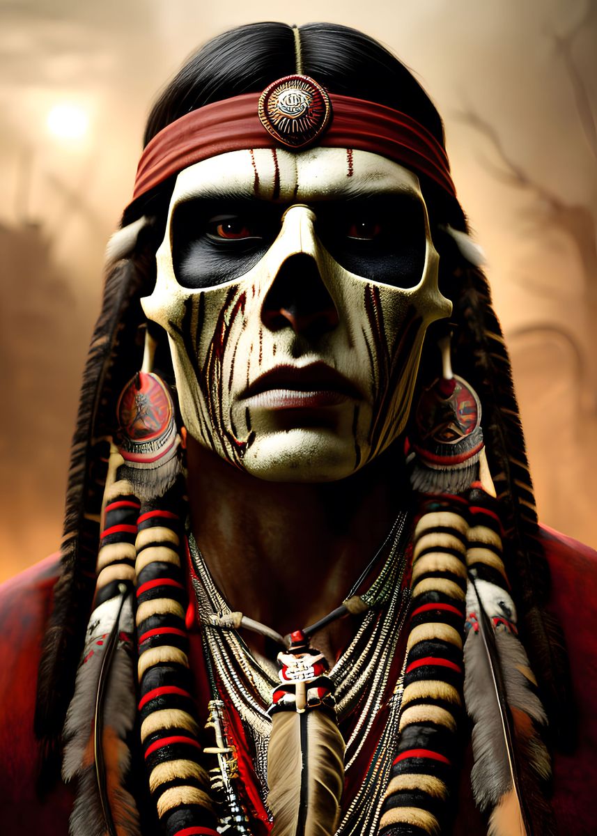 'Native American Shaman' Poster, picture, metal print, paint by Rashid ...