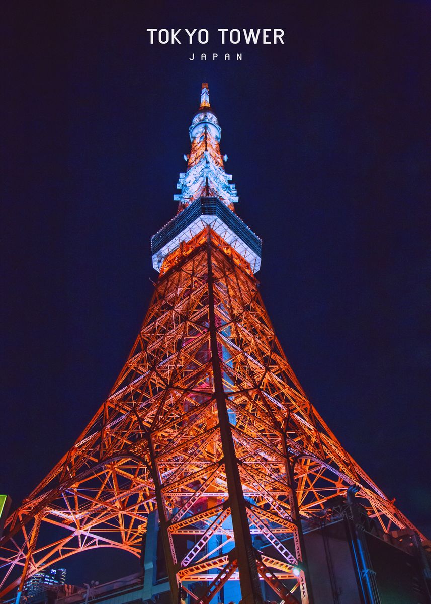 'Tokyo Tower' Poster, picture, metal print, paint by Travel Addict ...