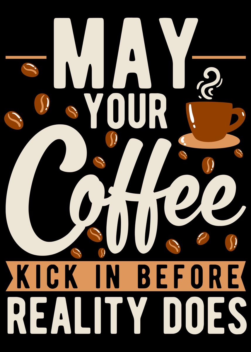 'Barista Funny Coffee' Poster, picture, metal print, paint by ...