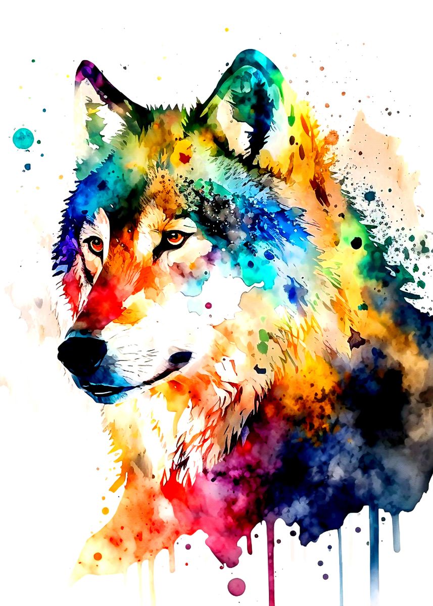 'Wolf' Poster, picture, metal print, paint by set more | Displate