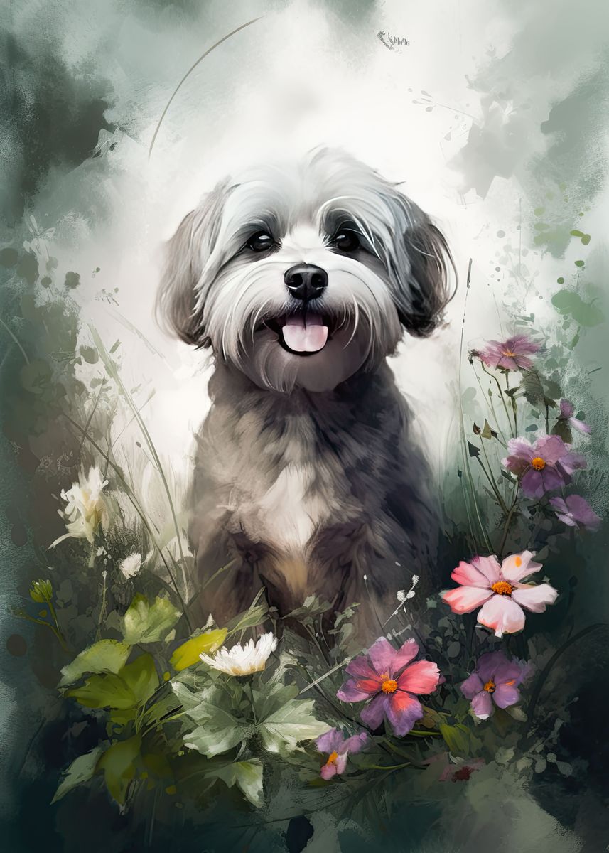 'Havanese Dog Watercolor ' Poster by PetPrints | Displate