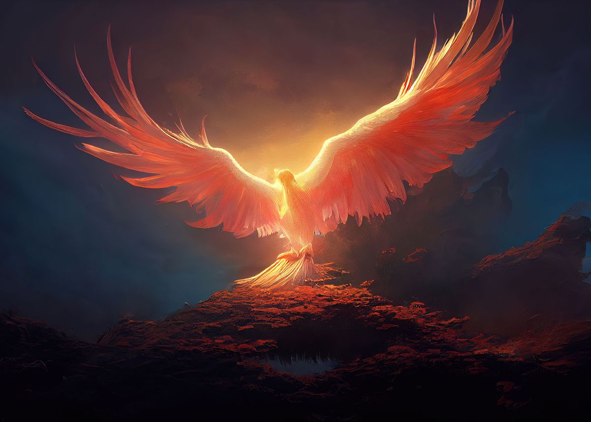 'Phoenix Bird ' Poster by Bailey DHeath | Displate