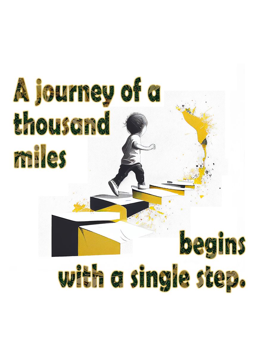 'A housand miles journey' Poster, picture, metal print, paint by Vendzi ...