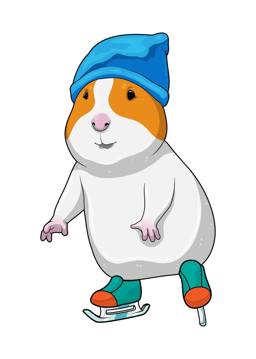 'Hamster Ice skating' Poster by Markus Schnabel | Displate