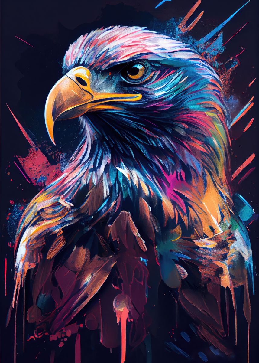 'The Free Eagle ' Poster, picture, metal print, paint by Kingdom of the ...