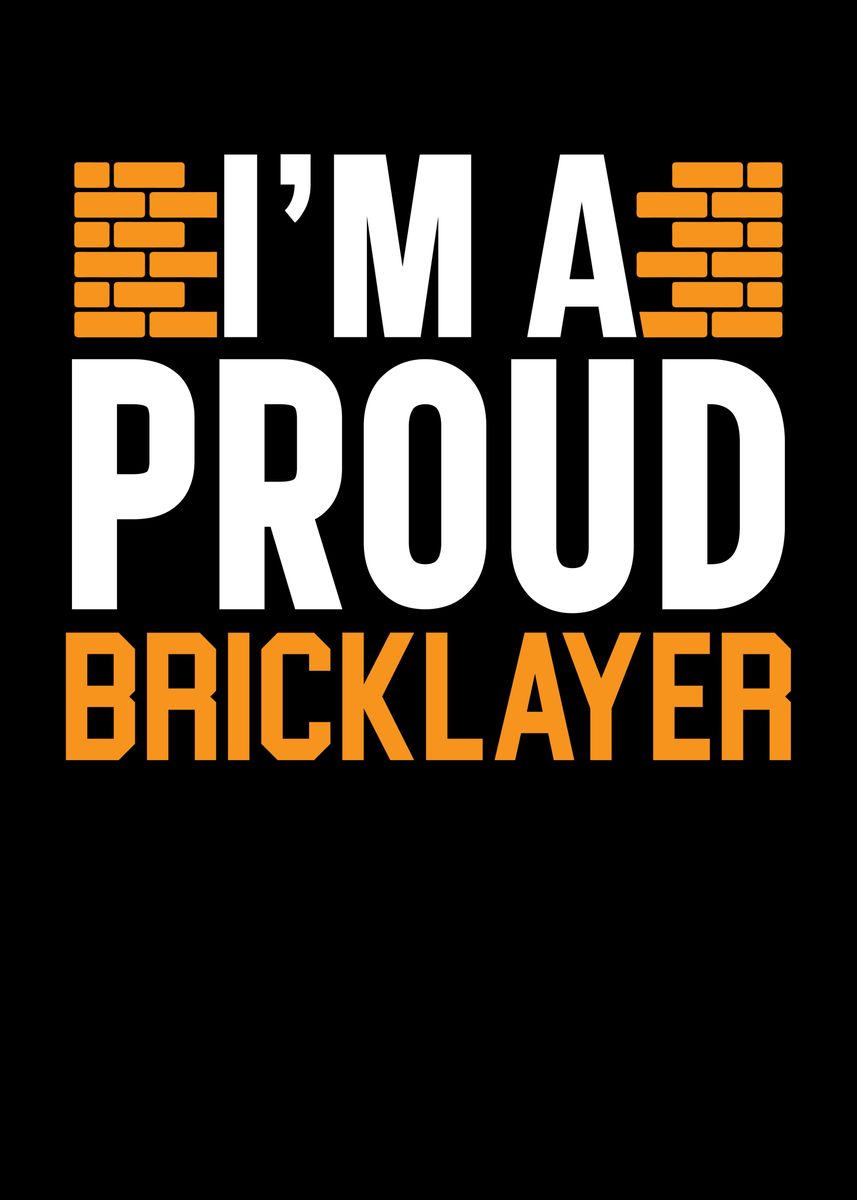 'Bricklayer' Poster, picture, metal print, paint by NAO | Displate