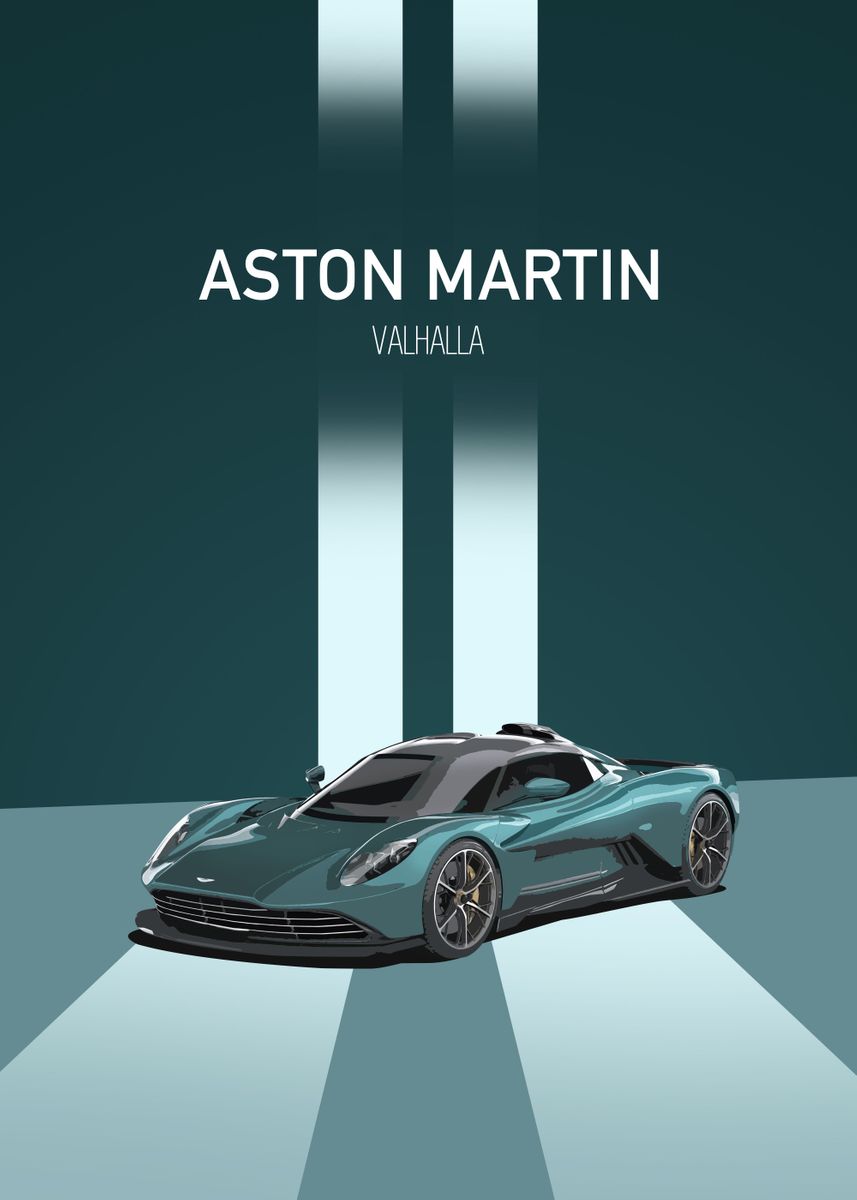 'Aston Martin Valhalla' Poster by Full Throttle Art | Displate