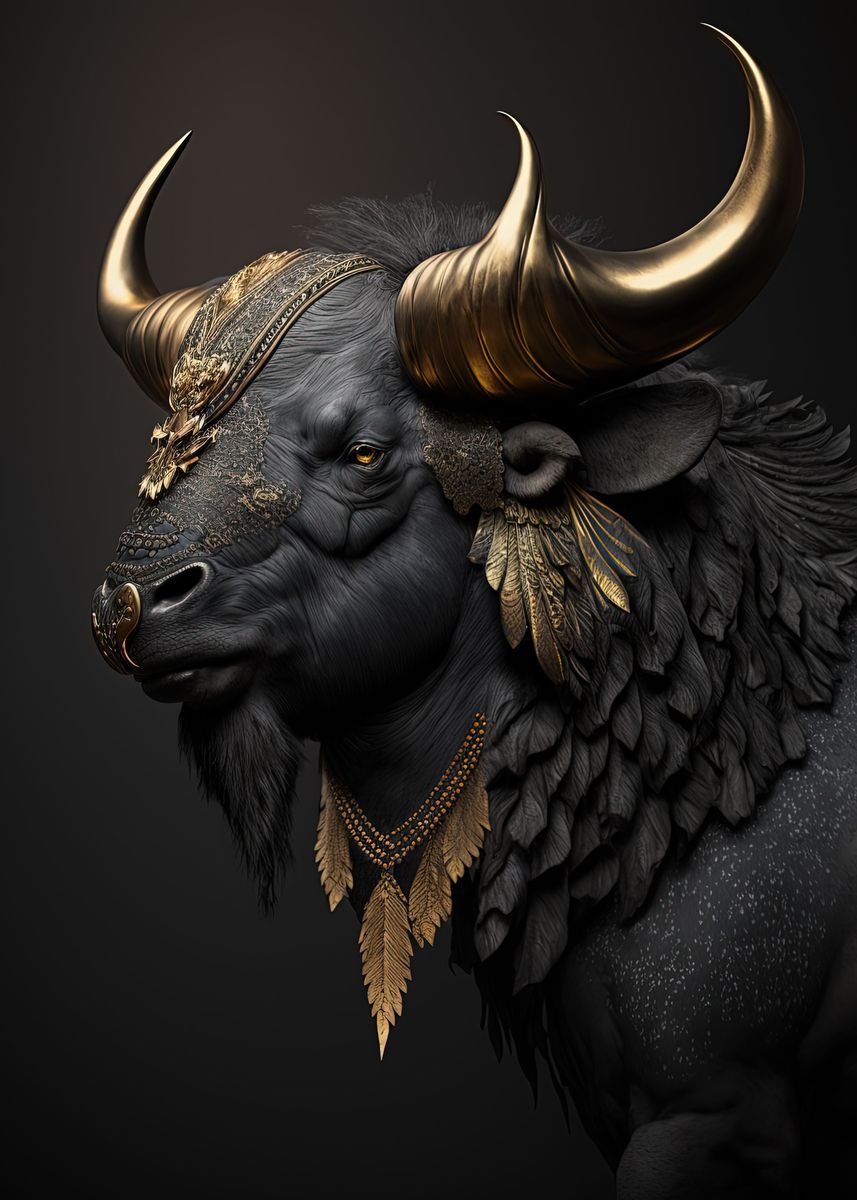 'King Buffalo' Poster, picture, metal print, paint by Zake Yonkou ...