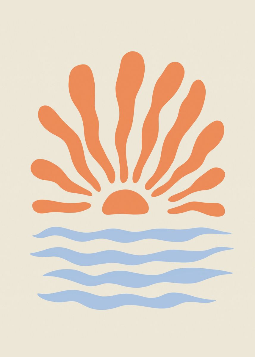 'Tropical Sun Abstract ' Poster, picture, metal print, paint by Haus ...