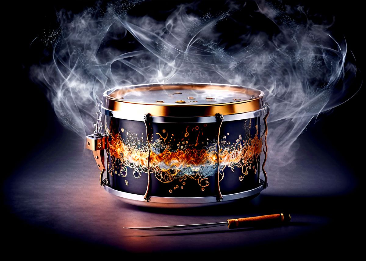 'Colorful Drum' Poster by tine Dons | Displate