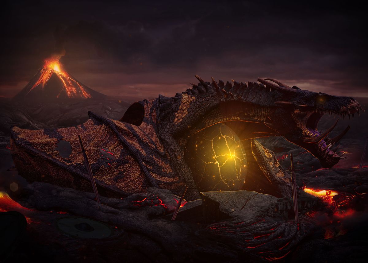 'Protector Dragon' Poster by Cosmin | Displate