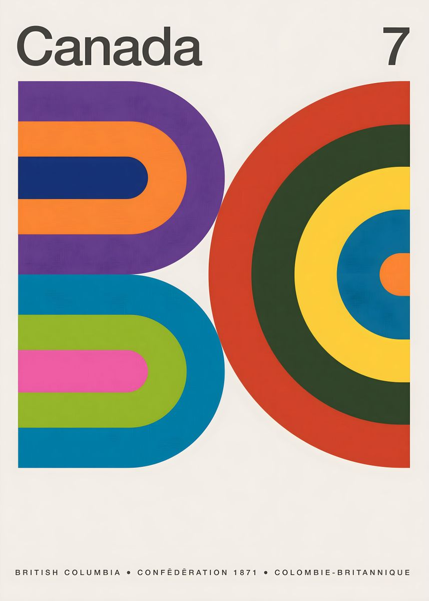 'Canada British Columbia' Poster, picture, metal print, paint by Izu ...