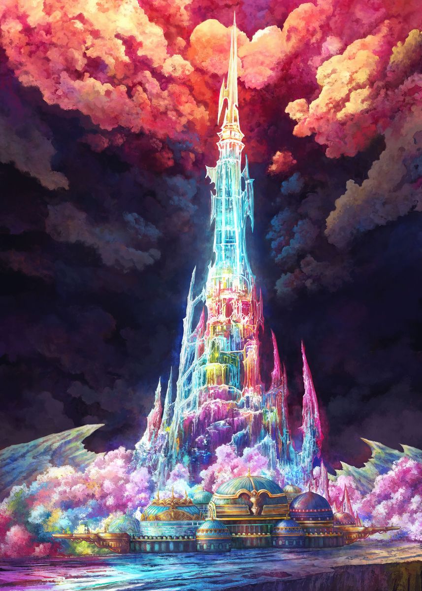 'Crystarium Crystal Tower' Poster, picture, metal print, paint by ...