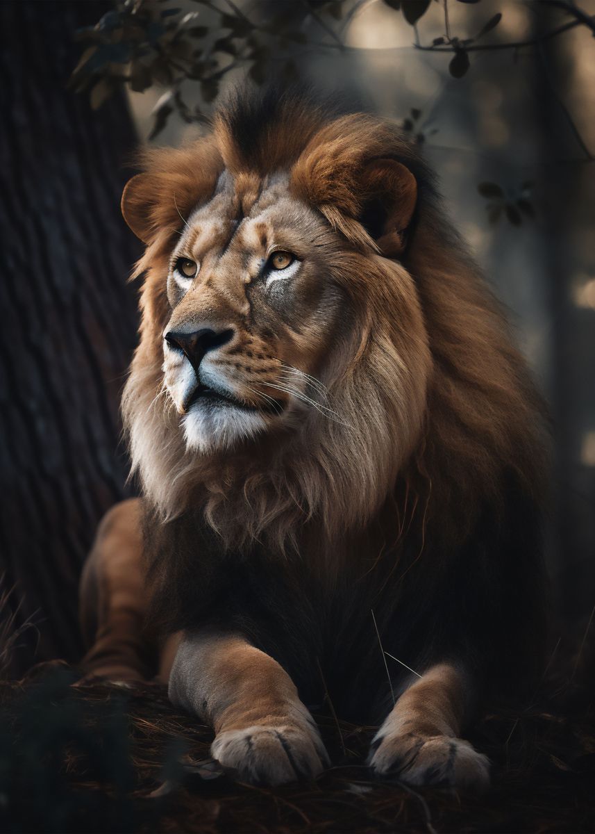 'Jungle Ruler The Lion' Poster, picture, metal print, paint by Zooscape ...